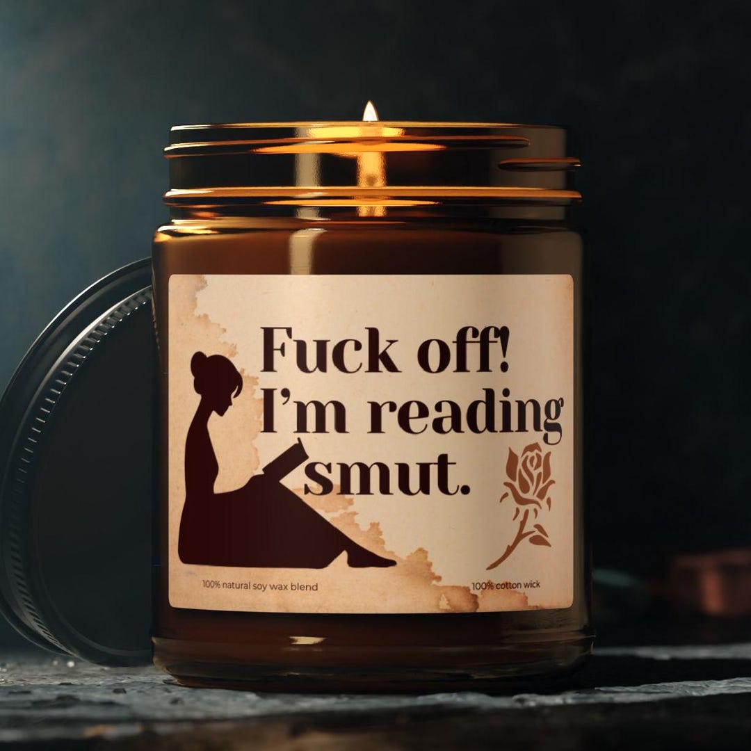 Funny I'm Reading Smut Candle | 9oz Jar | Smut Reader | Book Lover Candle | Funny Bookish Gift ...