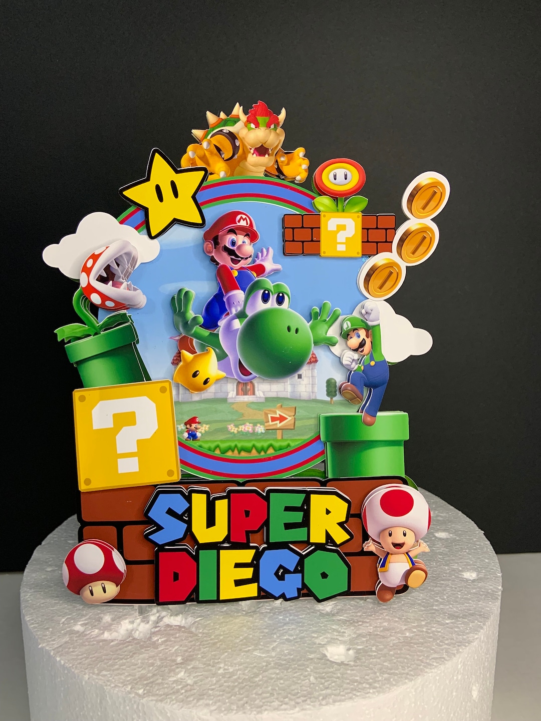 Super Mario Cake Topper Mario Topper Mario Bros - Etsy
