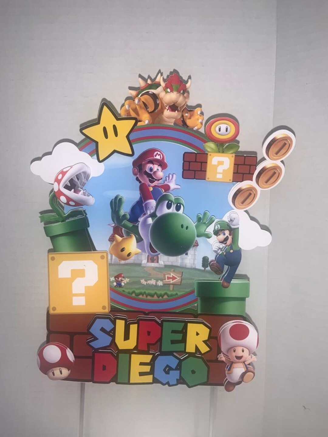 Super Mario Cake Topper Mario Topper Mario Bros - Etsy