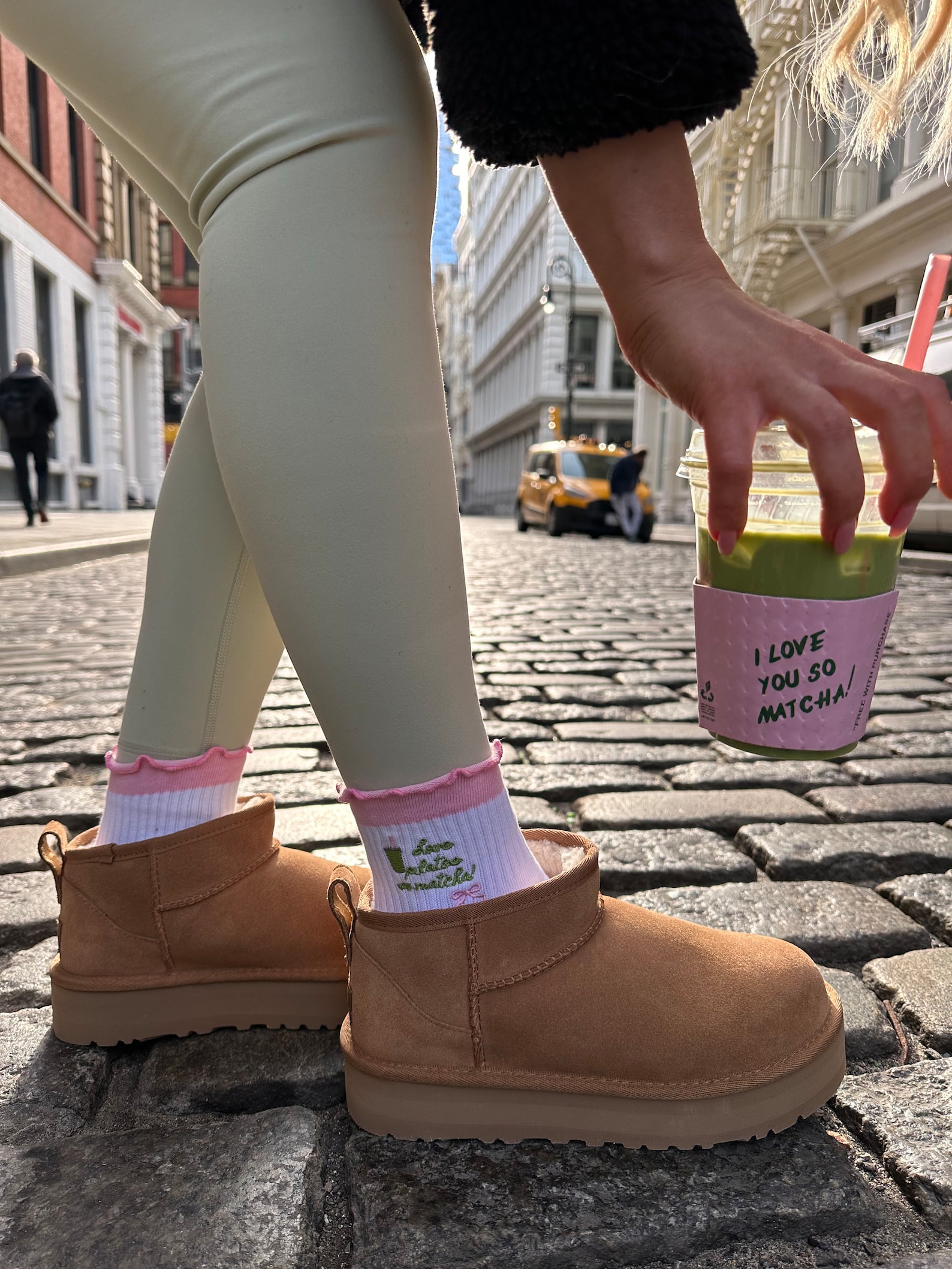 Love Pilates so Matcha! Grip Non Slip Sock With Heart Grips for Pilates ...