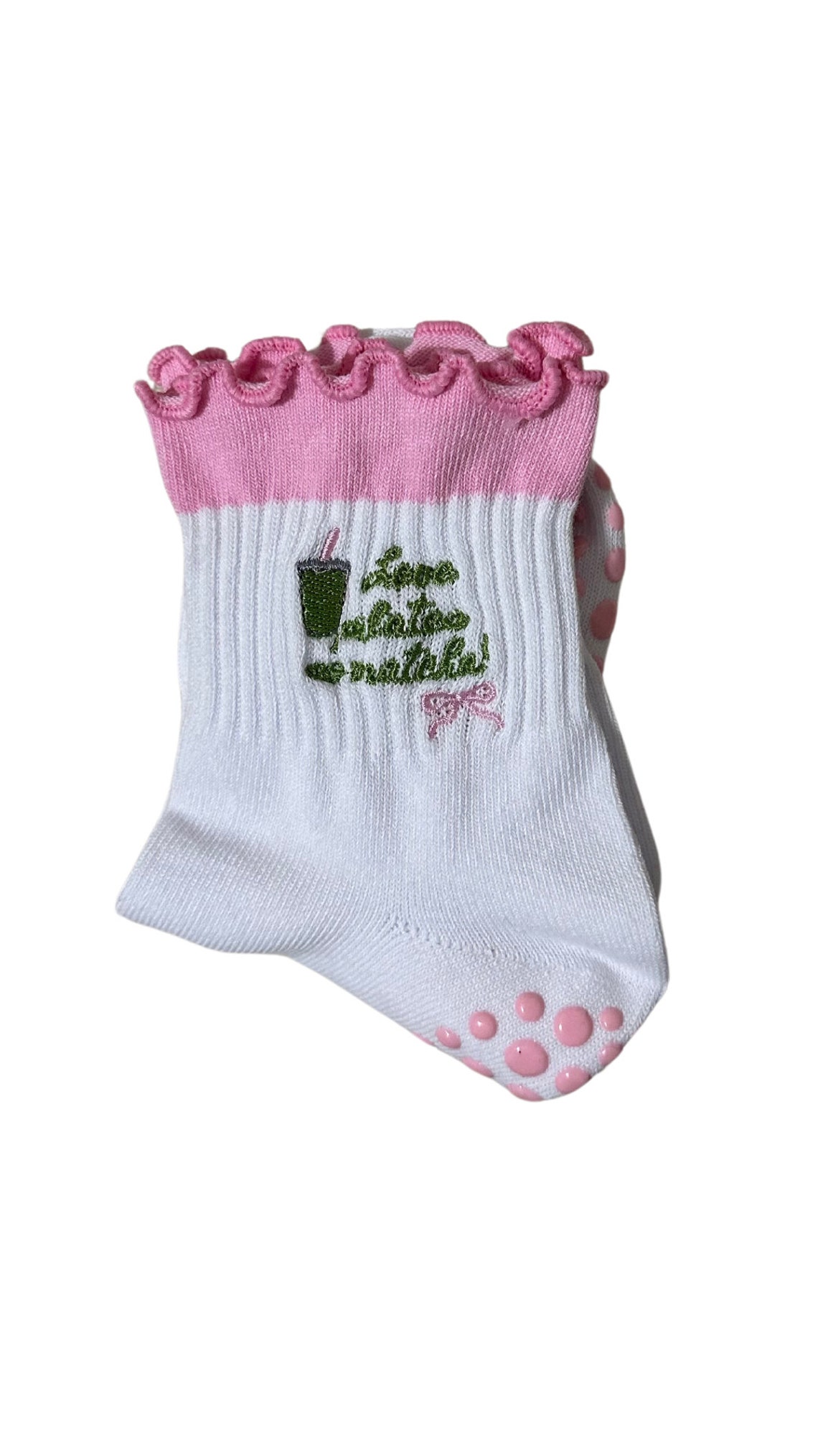 Love Pilates so Matcha Grip Non Slip Sock With Heart Grips for Pilates ...