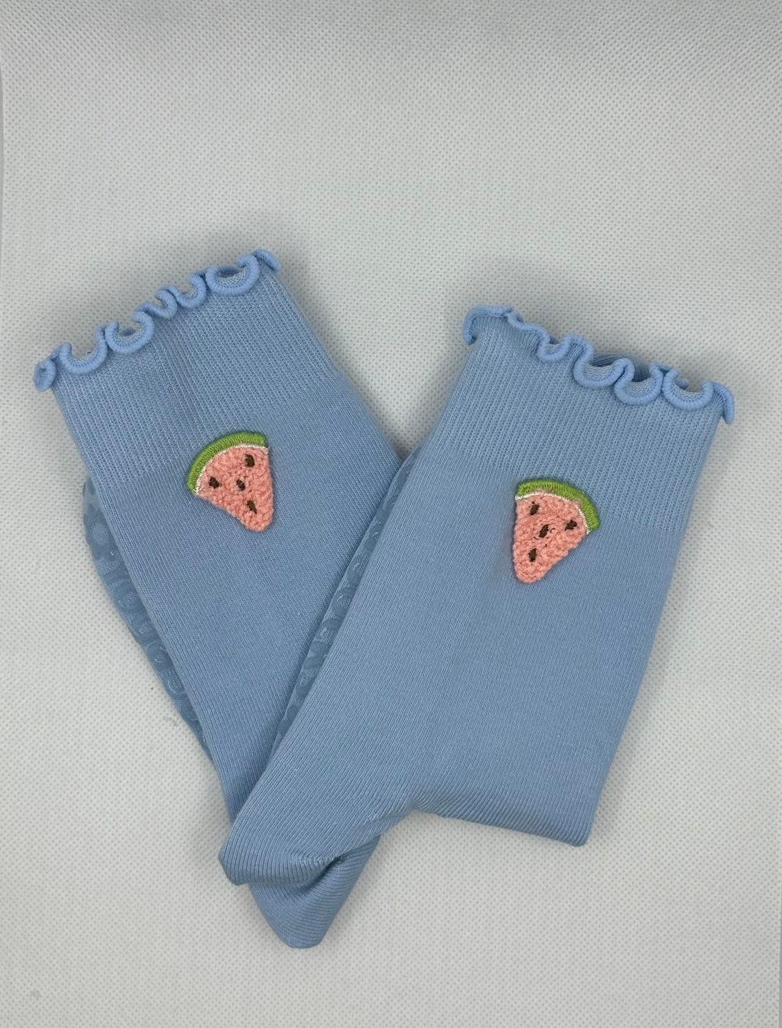 Pack of 3 Trendy Blue Grip Socks for Pilates, Yoga, Barre, Lagree or ...