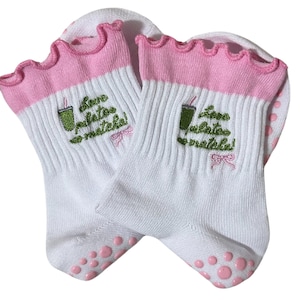 Love Pilates so Matcha! Grip Non Slip Sock With Heart Grips for Pilates ...