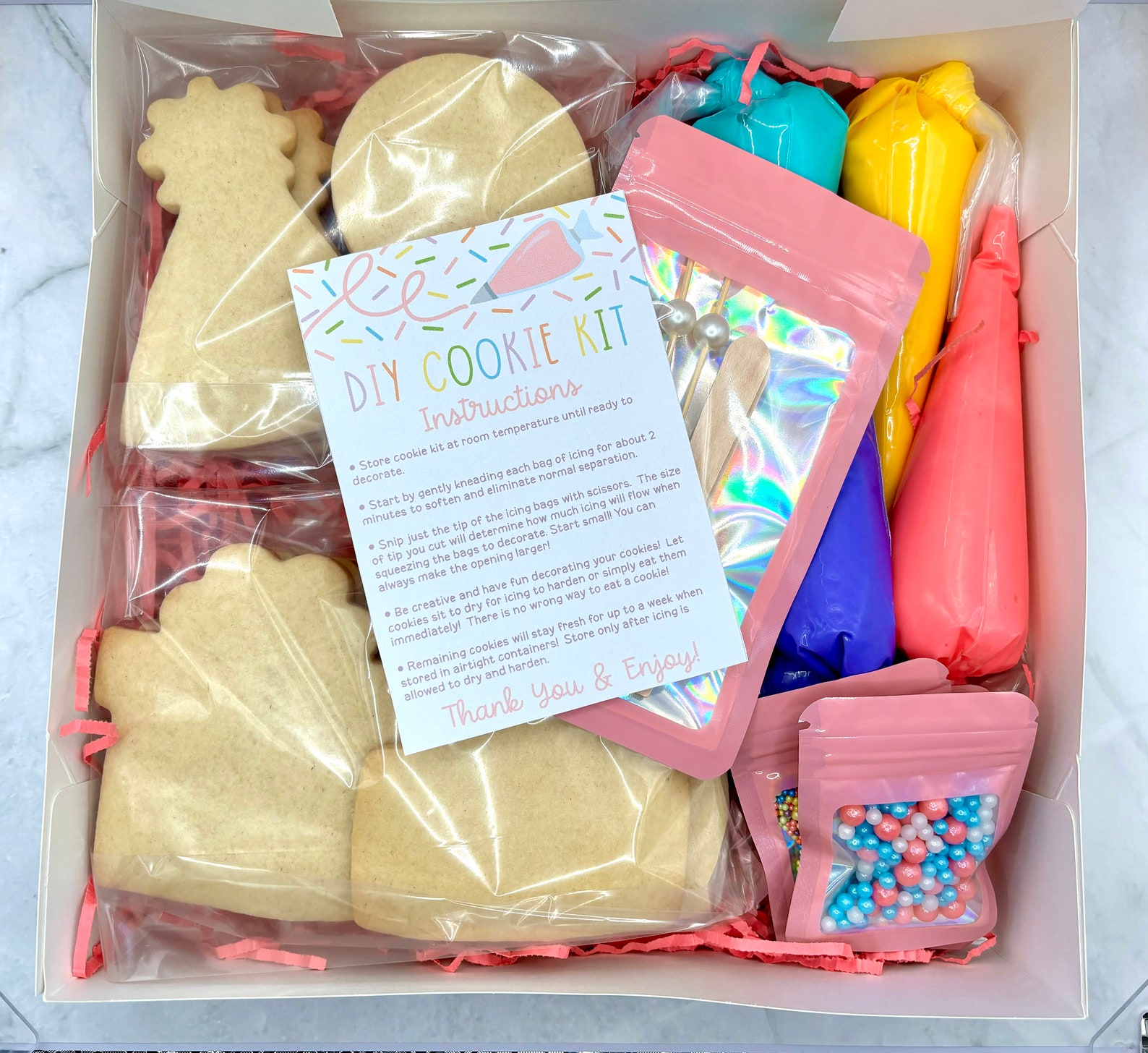 Birthday Cookie Decorating Kit, DIY, Everything You Need is Included ...