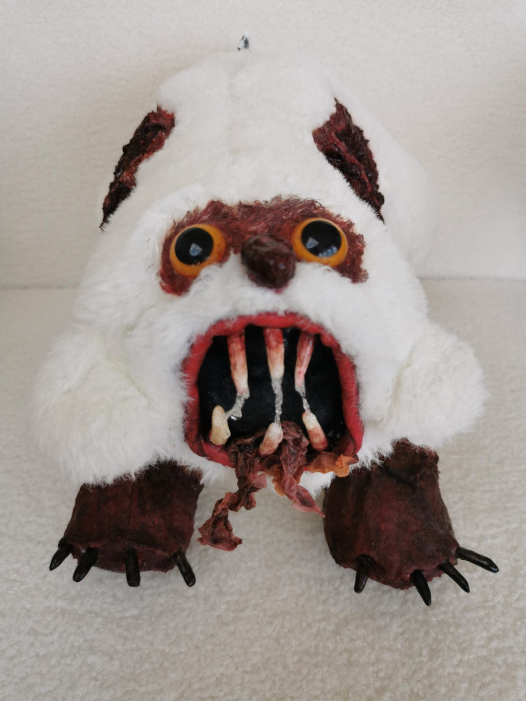 Creepy Horror Beast-teddy Bear - Unique Halloween Decor - Handcrafted ...