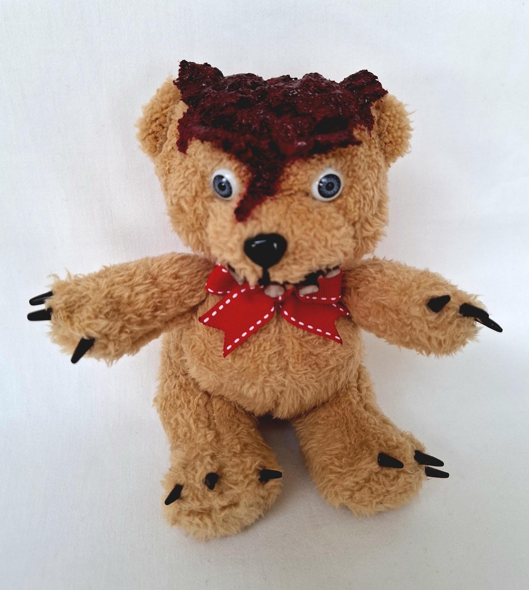 Custom Horror Gory Teddy Bear - Upcycled Spooky Plush - Scary ...