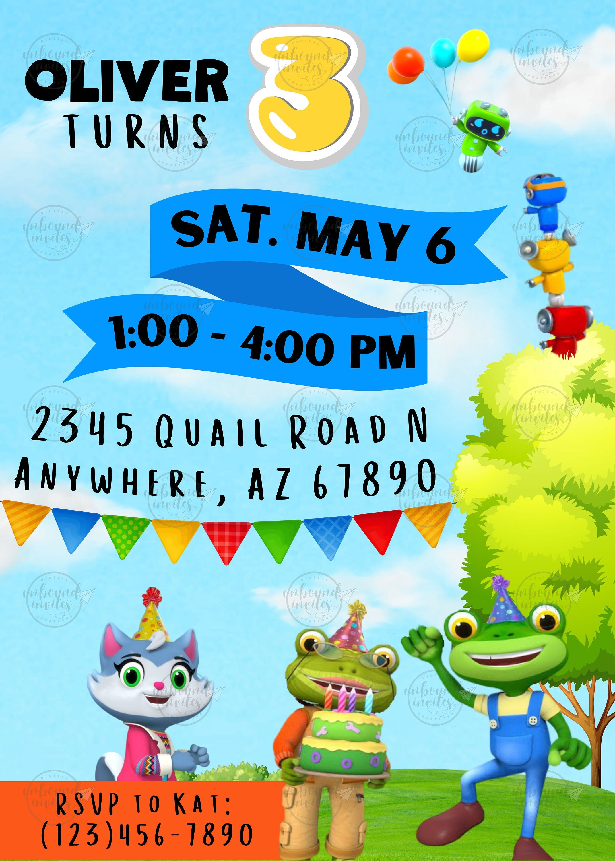 Gecko's Garage Birthday Invitation party - Etsy