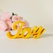 Joy Freestanding Name Shelf Sign for Living Room, Family Surname Sign ...