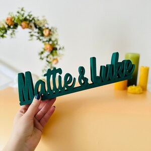 Custom Freestanding Table Sign With Name, Family Name Décor for ...