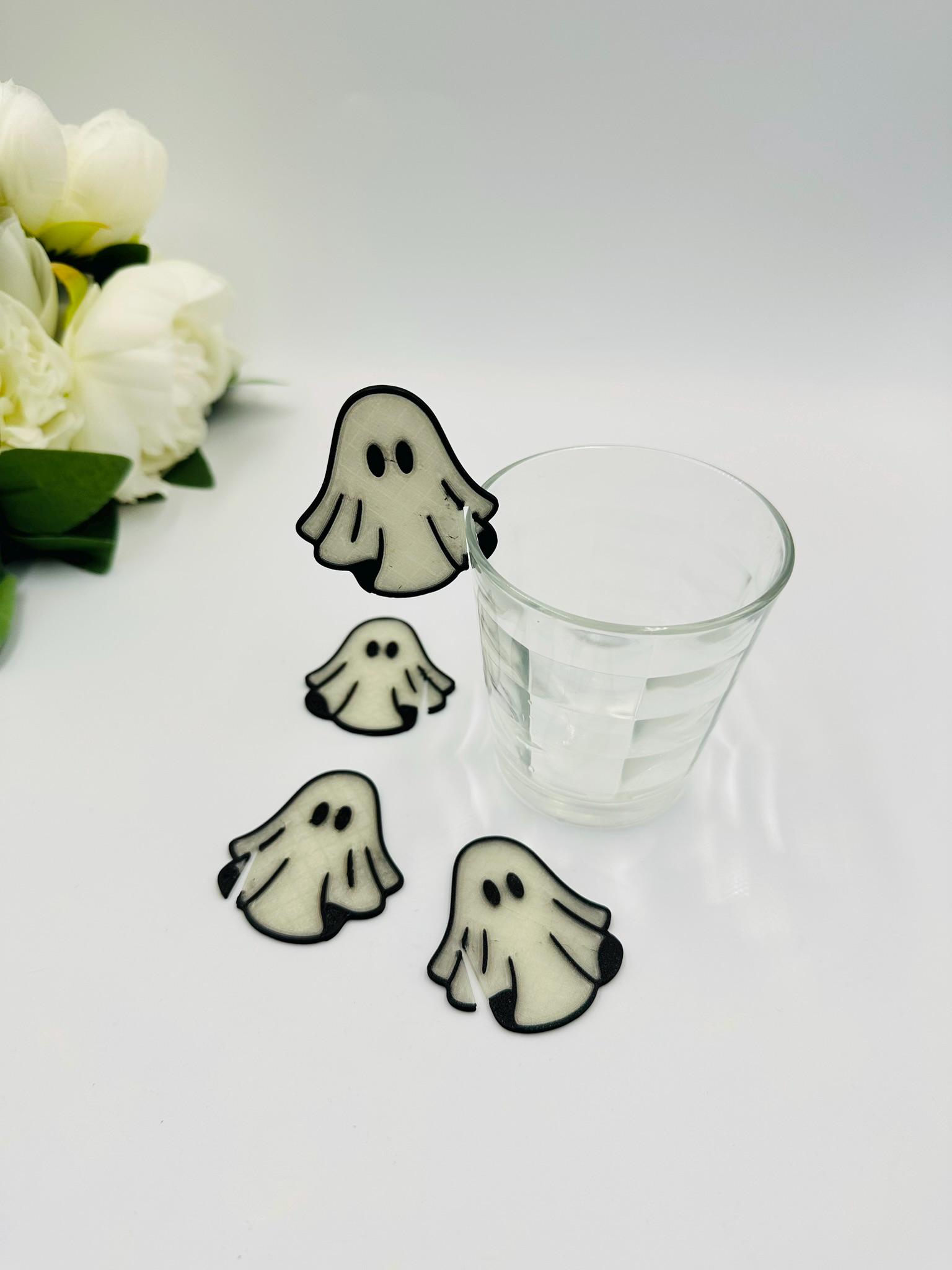 20 Ghost Drink Markers Halloween Party Decorations Glow in the Dark ...