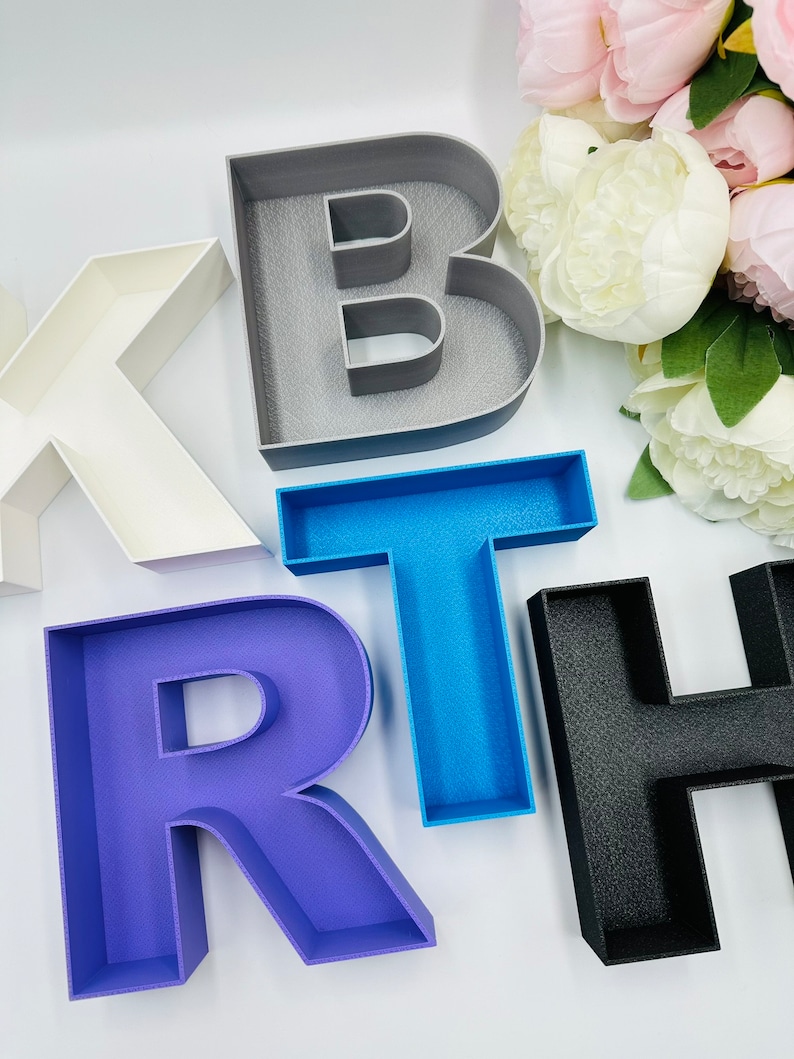 6,5 Hollow Fillable Letter Freestanding Empty Letter Box Self Standing ...