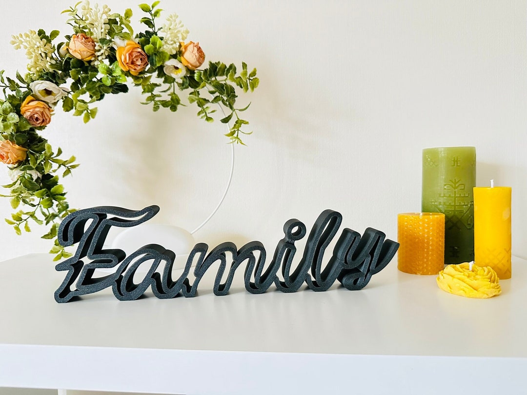 Family Sign for Parents, Freestanding Name Sing Wedding Gift for ...