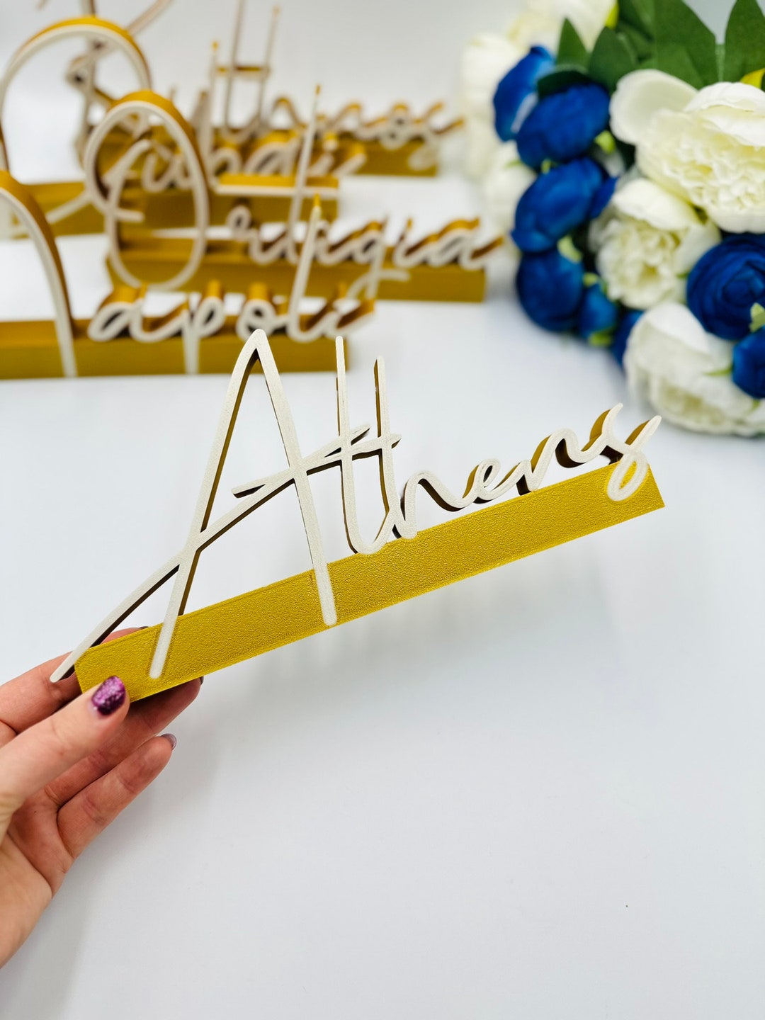 Wedding Table Name Sing Modern Style Wedding Table Centerpiece Beach ...