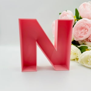 8" Hollow Fillable Letters Freestanding Empty Letter Box Self Standing ...