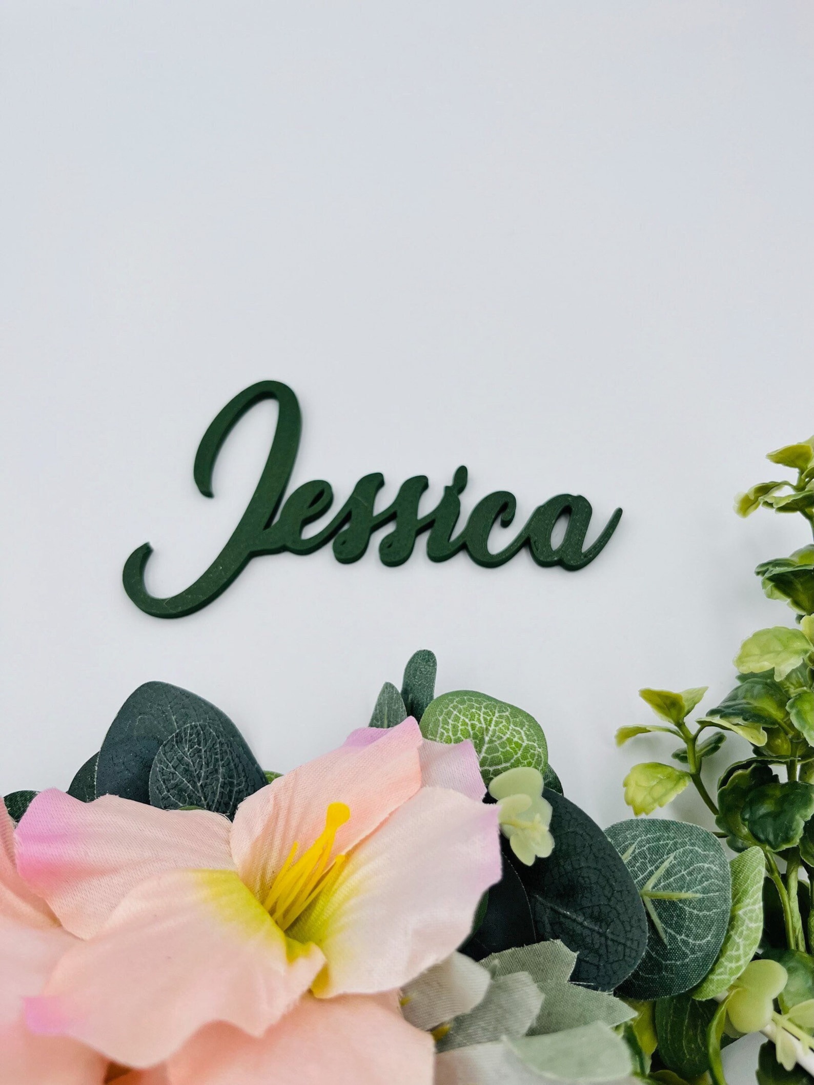 3D Printed Custom Name Place Sign for Wedding Guests, Personalized ...