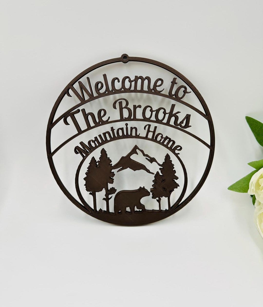 Custom Mountain Home Sign for Outdoor Cottage Gift for Father Cabin ...