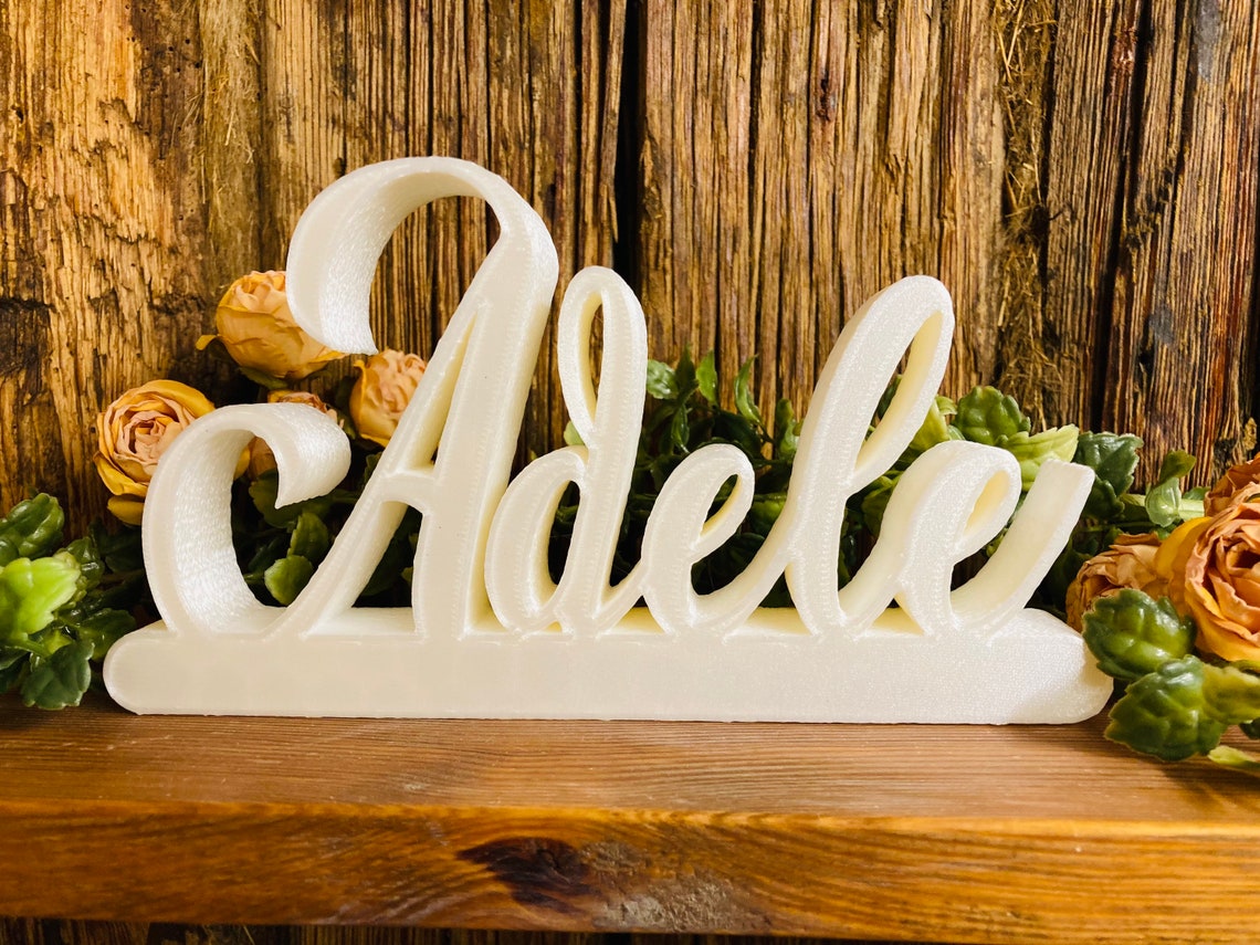 Welcome Freestanding Table Sign Custom Name for Office Table - Etsy