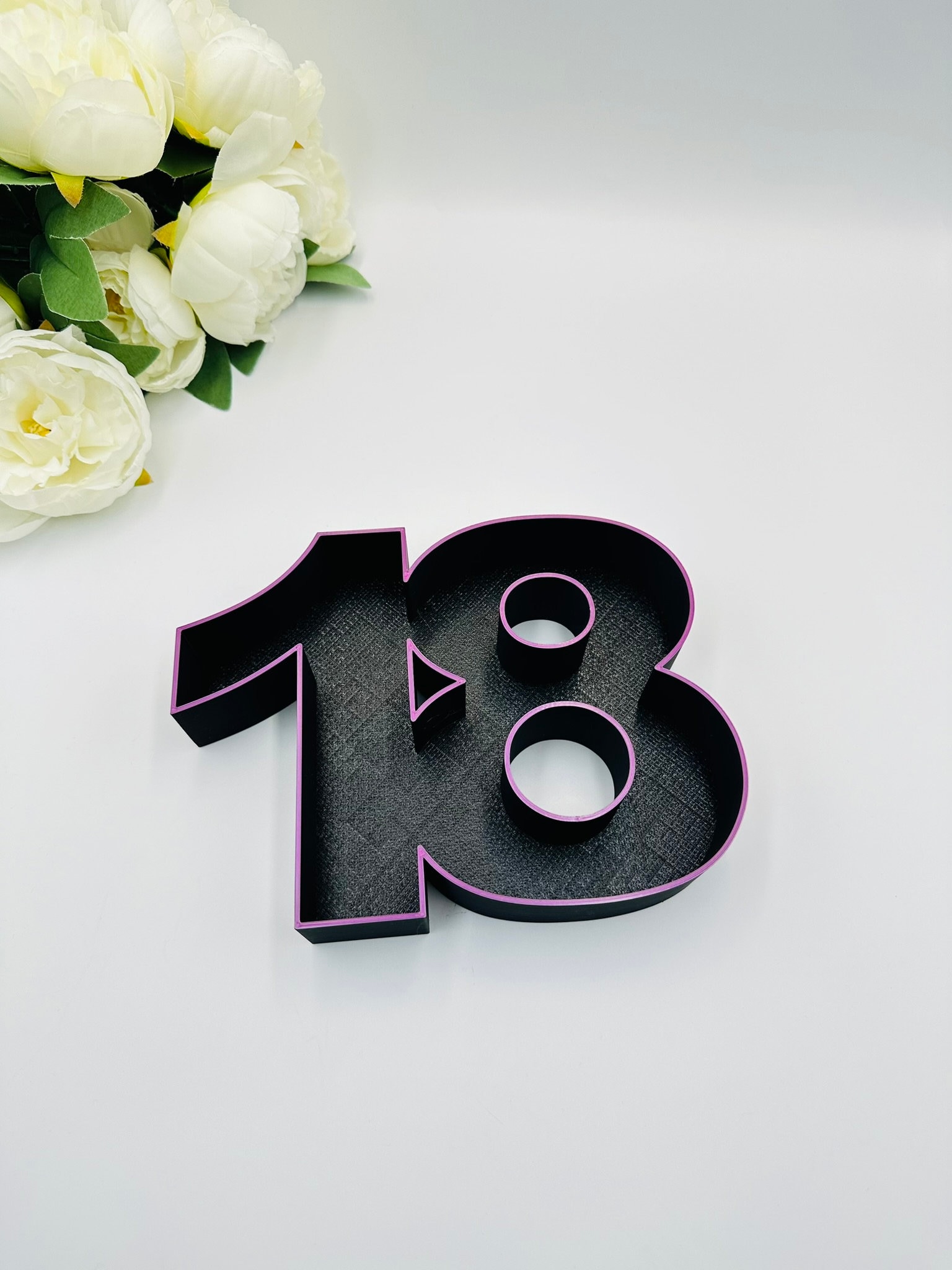 Fillable Joint Number Box 6,5'' Tray for Sweet 16 Birthday Numbers ...