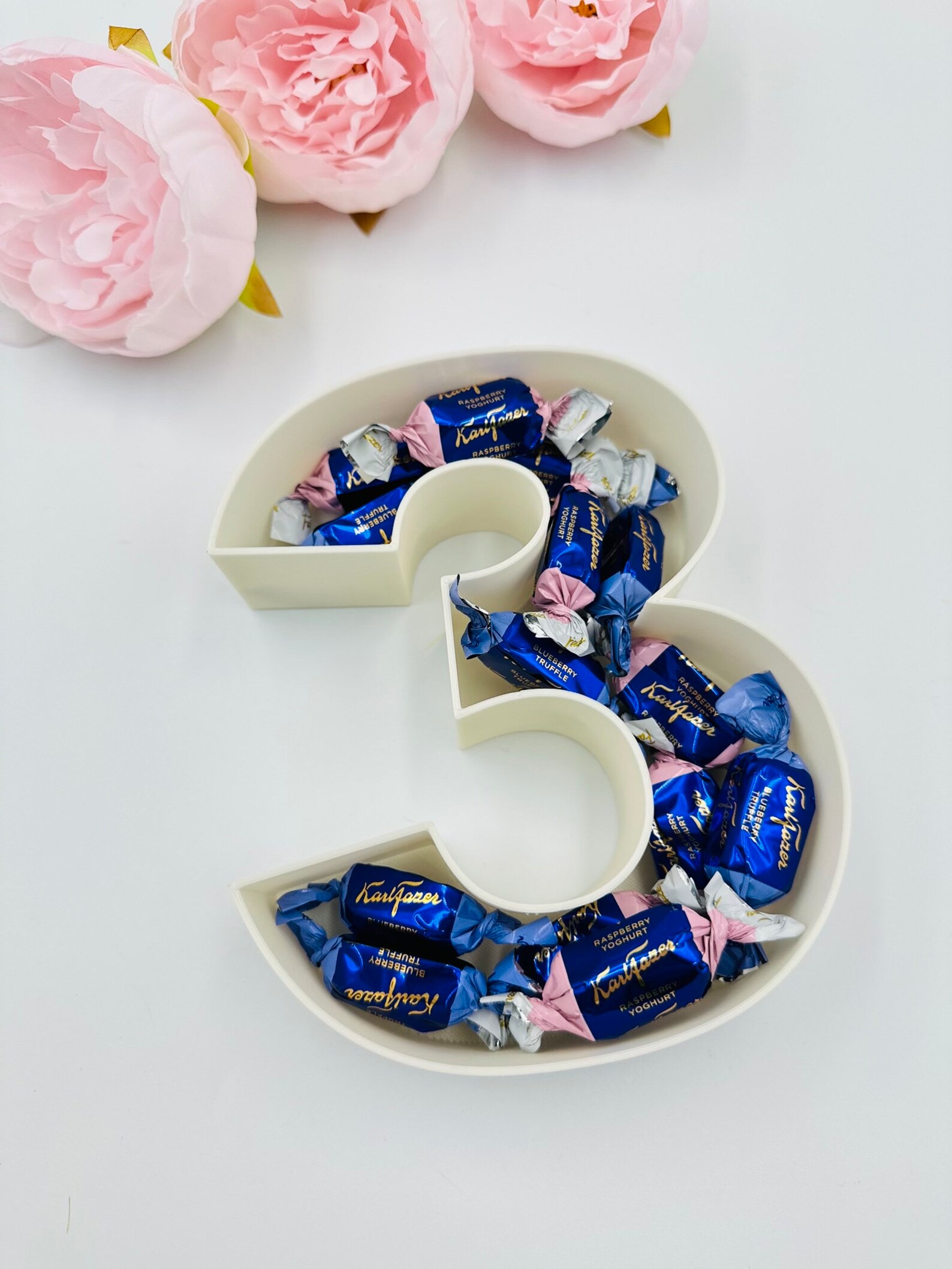 Fillable Number Tray 6,5" Box for Table Birthday Number Decorations ...