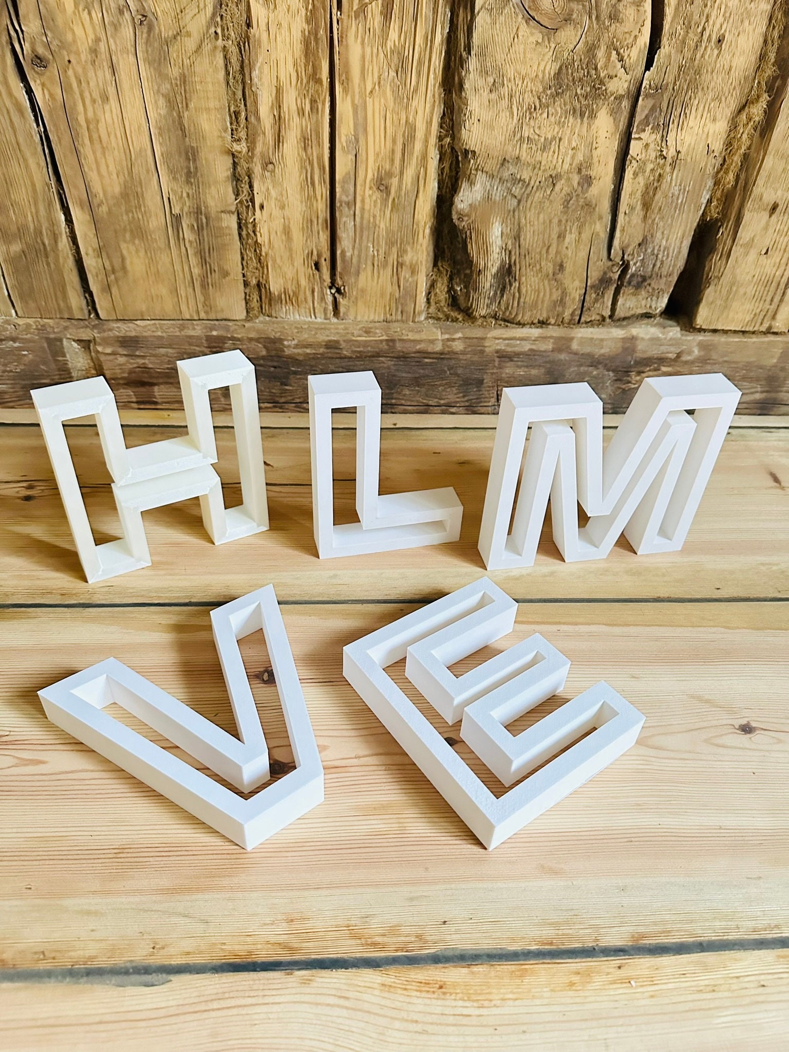 Freestanding Big Letters for Table Sign Newlyweds Initials - Etsy