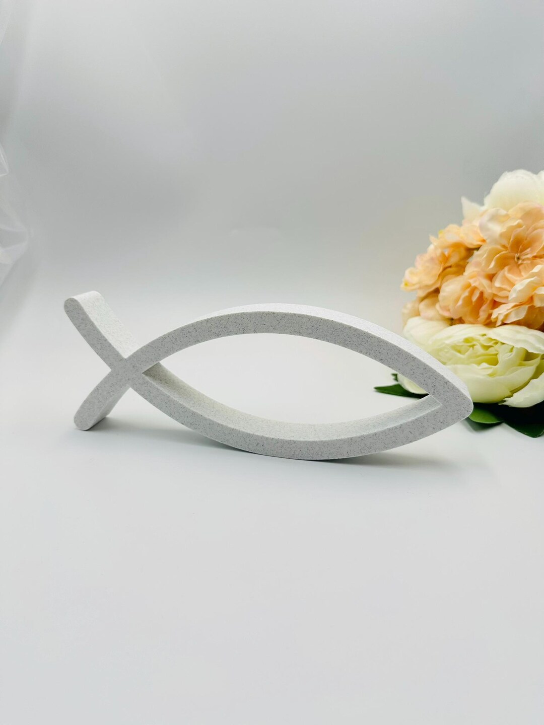 Ichthus Jesus Fish Sign: Baptism Table Decor, Christian Faith ...