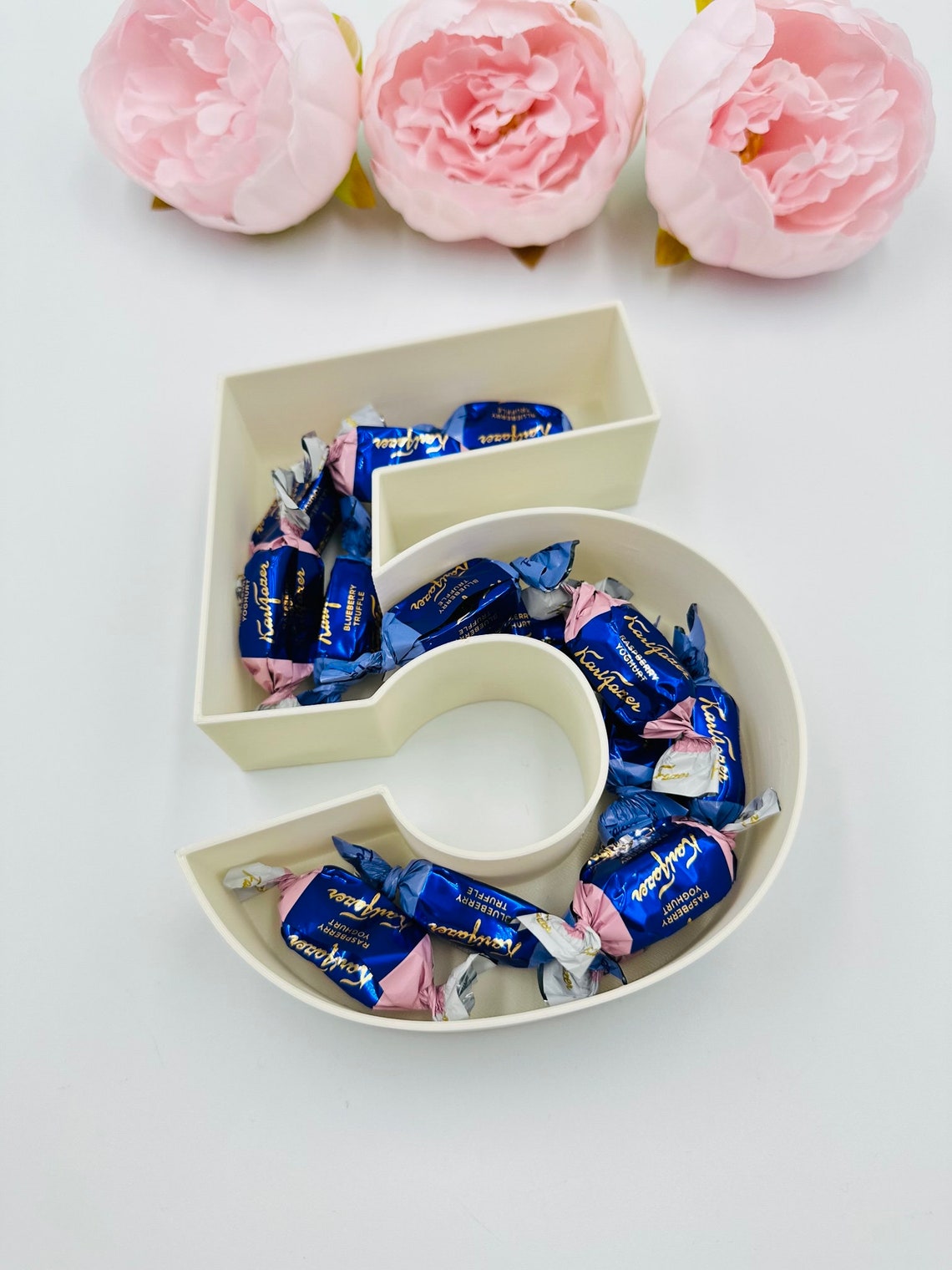 Fillable Number Tray 6,5" Box for Table Birthday Number Decorations ...