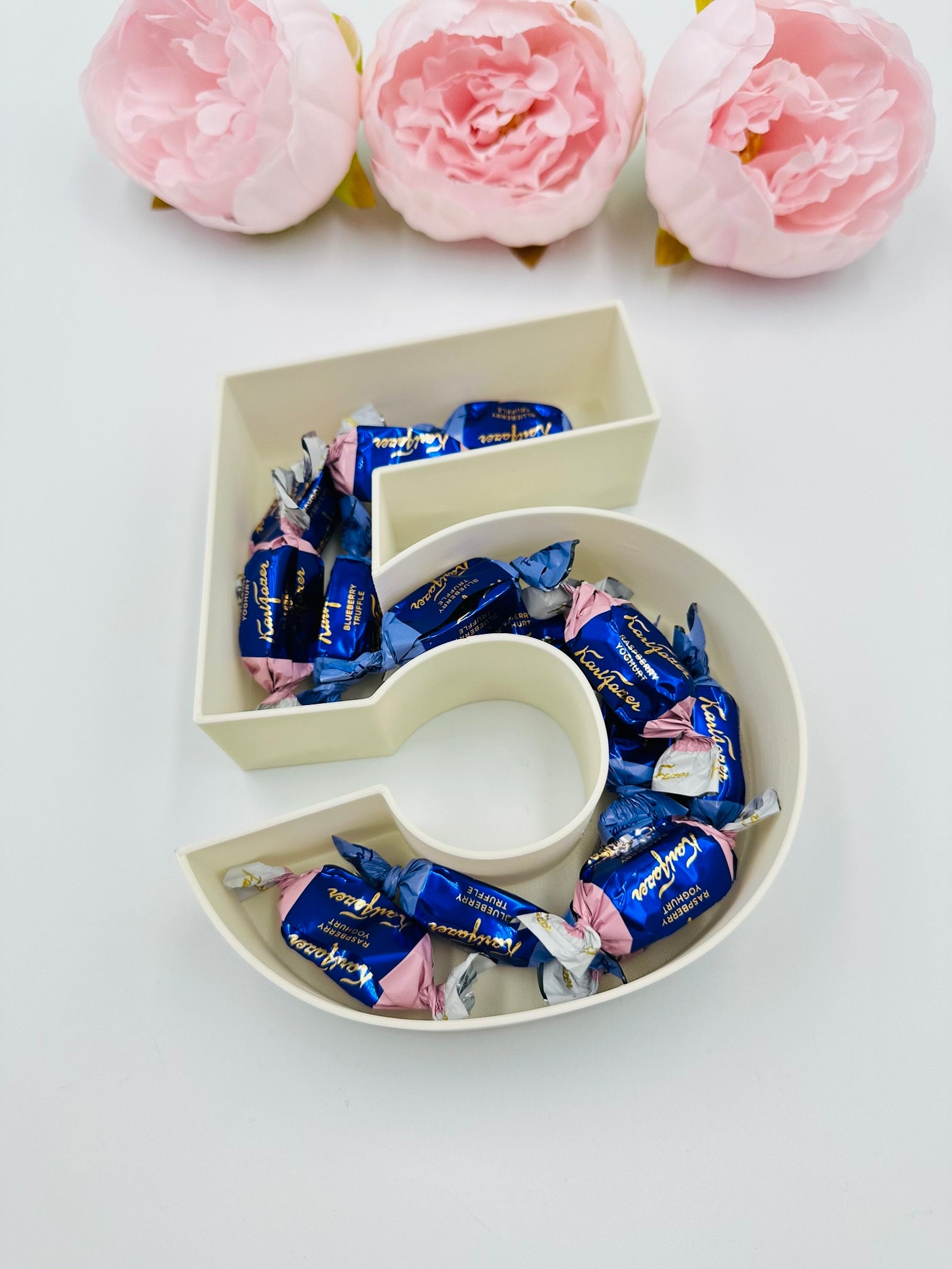 Fillable Number Tray 6,5" Box for Table Birthday Number Decorations ...