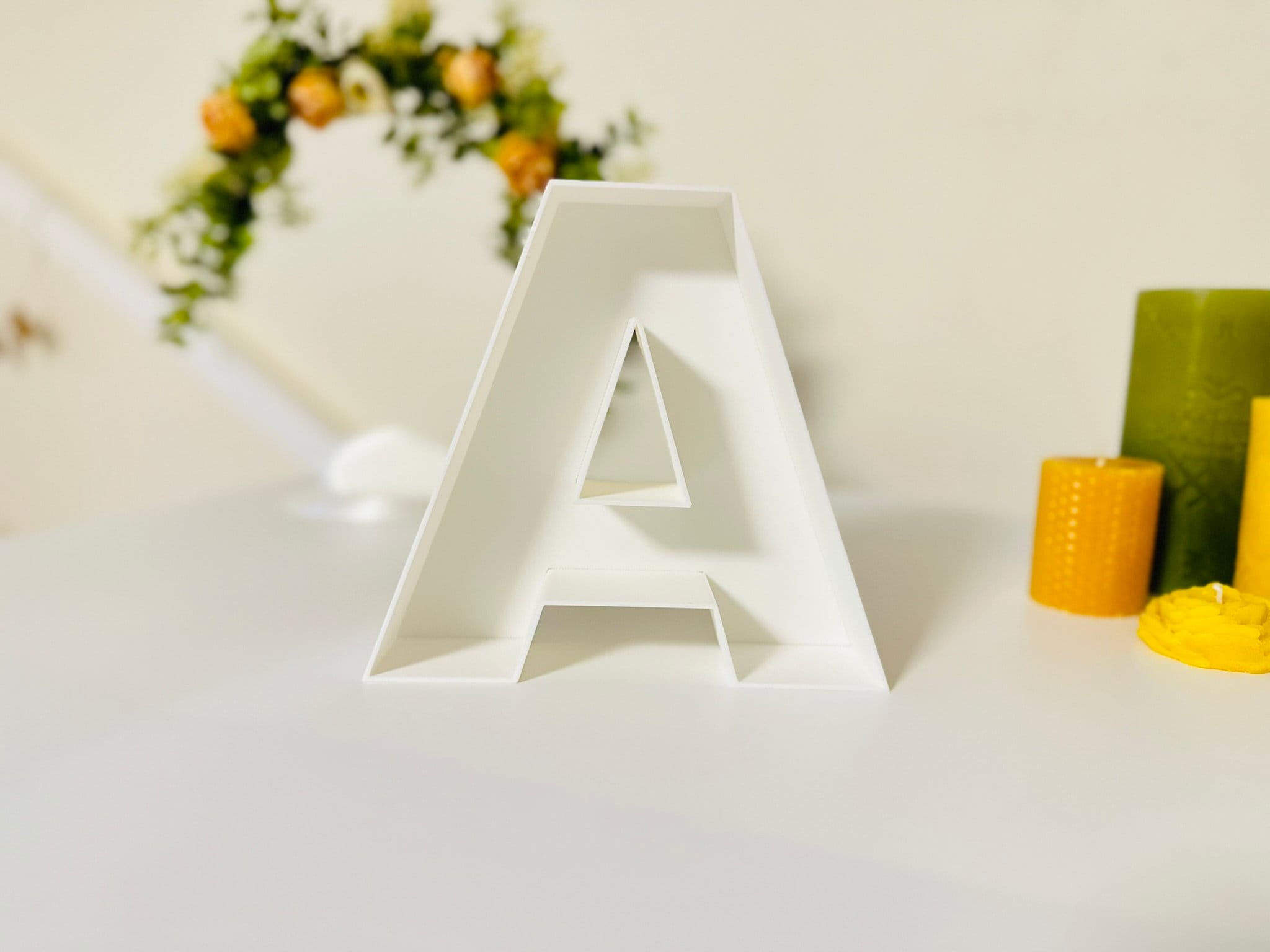 6,5 Hollow Fillable Letter Freestanding Empty Letter Box Self Standing ...