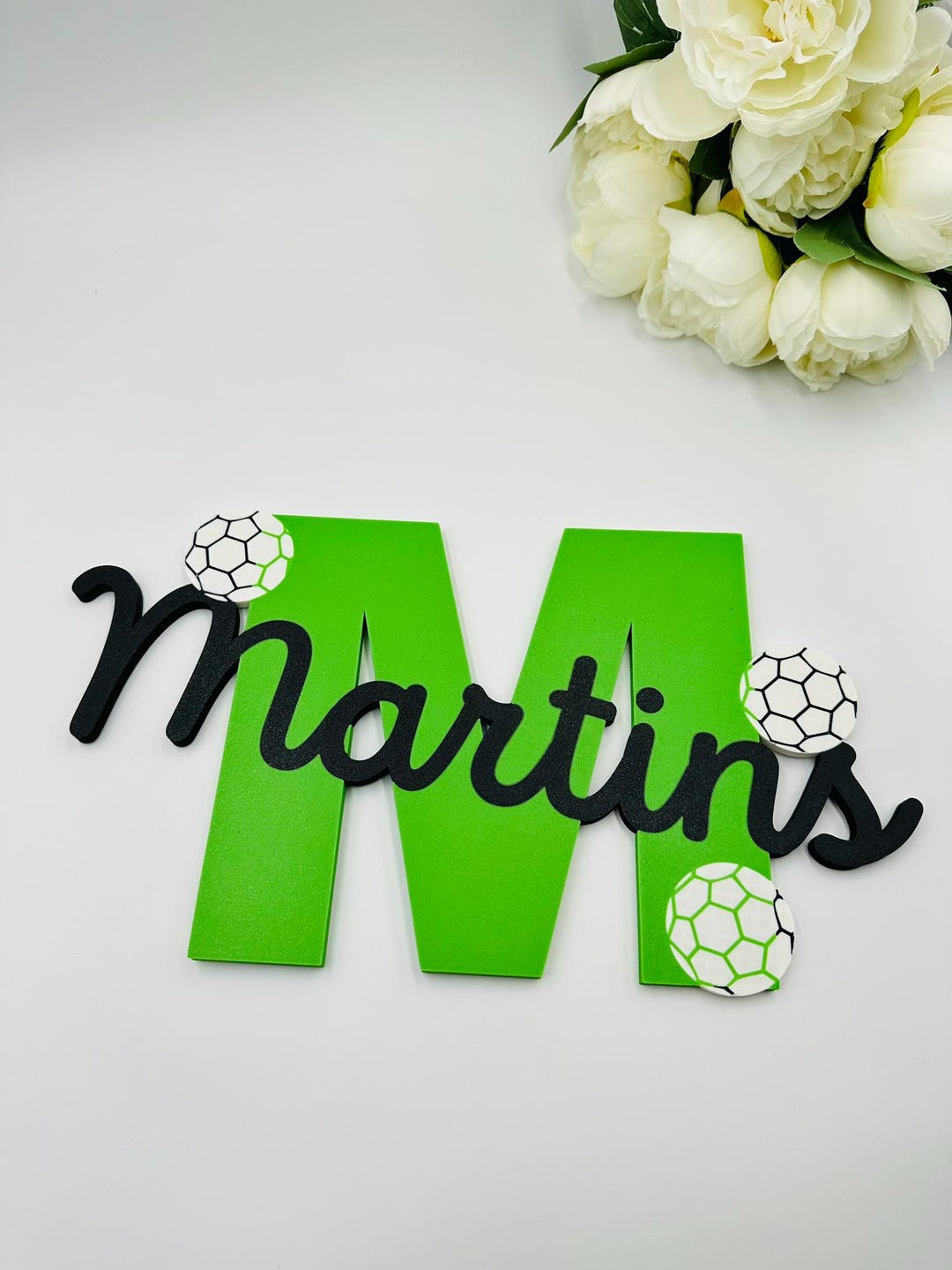 Boys Bedroom Name Sign Childs Room Door Initial Sign for Kids Room Door ...