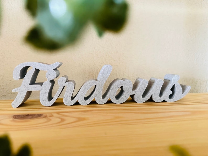 Custom Freestanding Table Sign With Name, Family Name Décor for ...