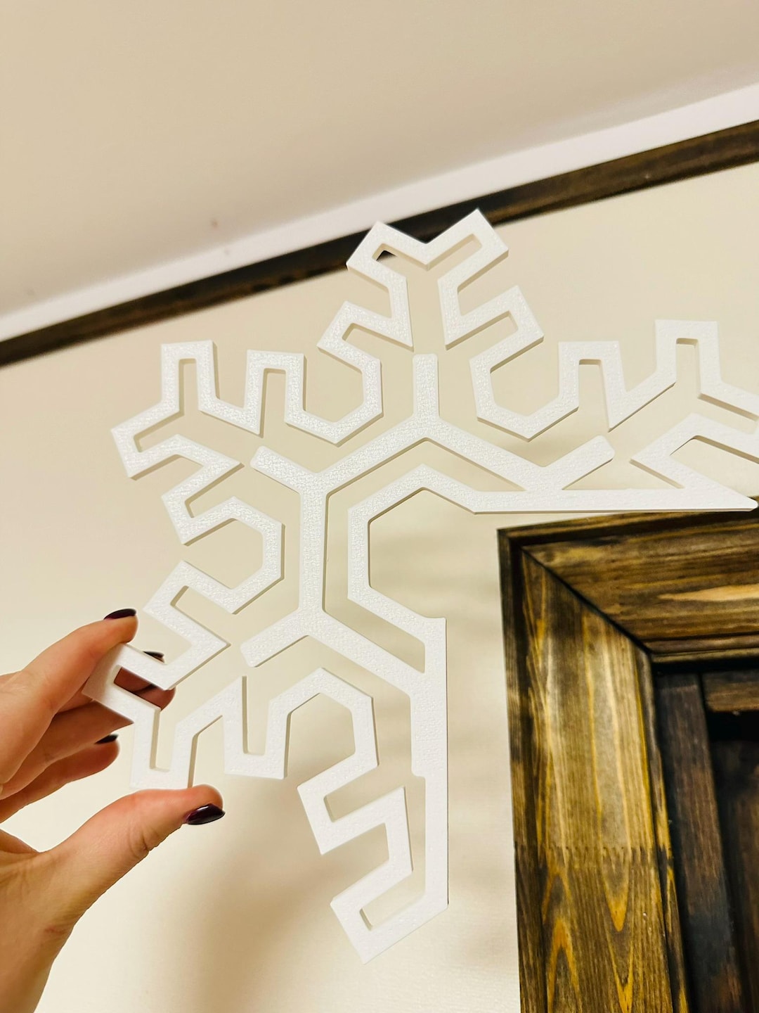 Snowflake Door Corner Decoration Christmas Winter Party Decors for ...