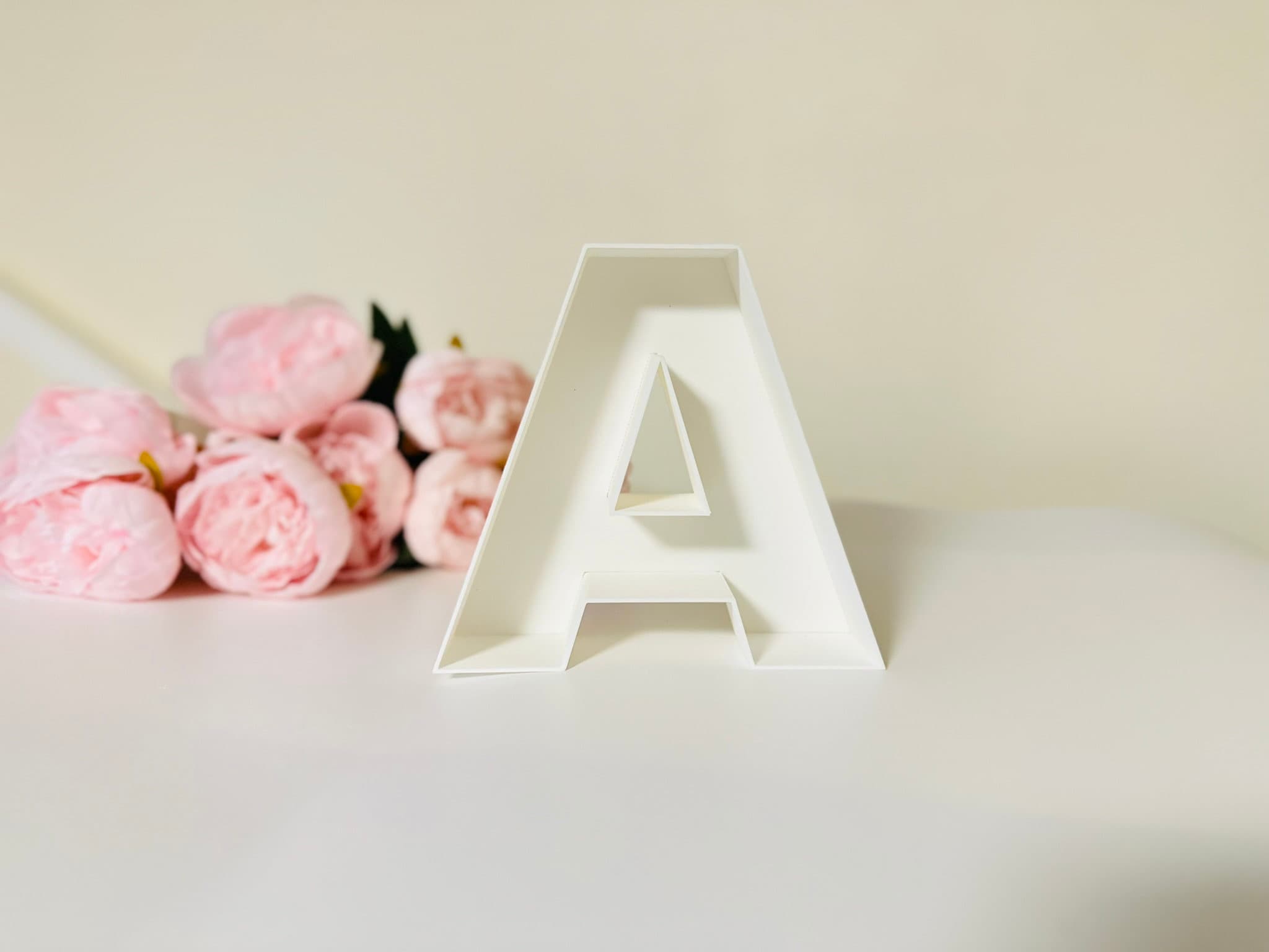 6,5 Hollow Fillable Letter Freestanding Empty Letter Box Self Standing ...