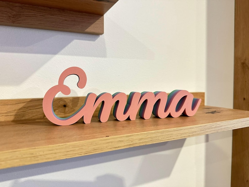 Custom Large Size Baby Name Sign, Script Standing Table Sign ...