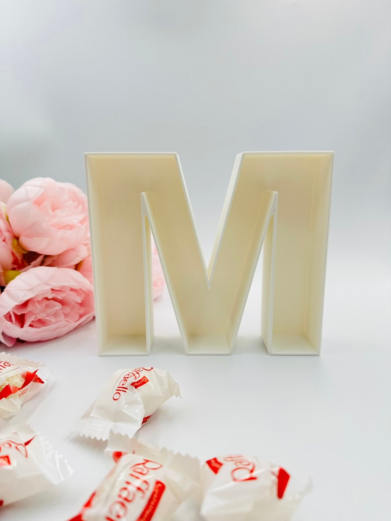 6,5 Hollow Fillable Letter Freestanding Empty Letter Box Self Standing ...