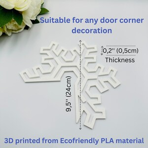 Snowflake Door Corner Decoration Christmas Winter Party Decors for ...