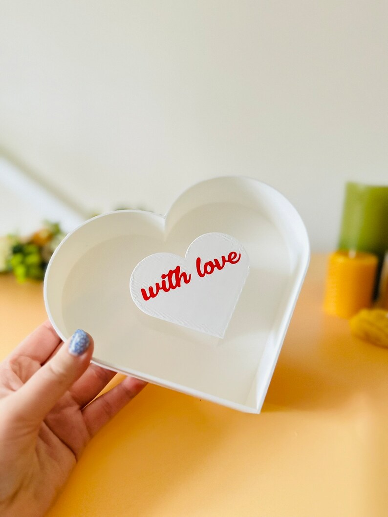 7 Fillable Heart Shape Box Tray for Valentines Day Decorations Empty ...