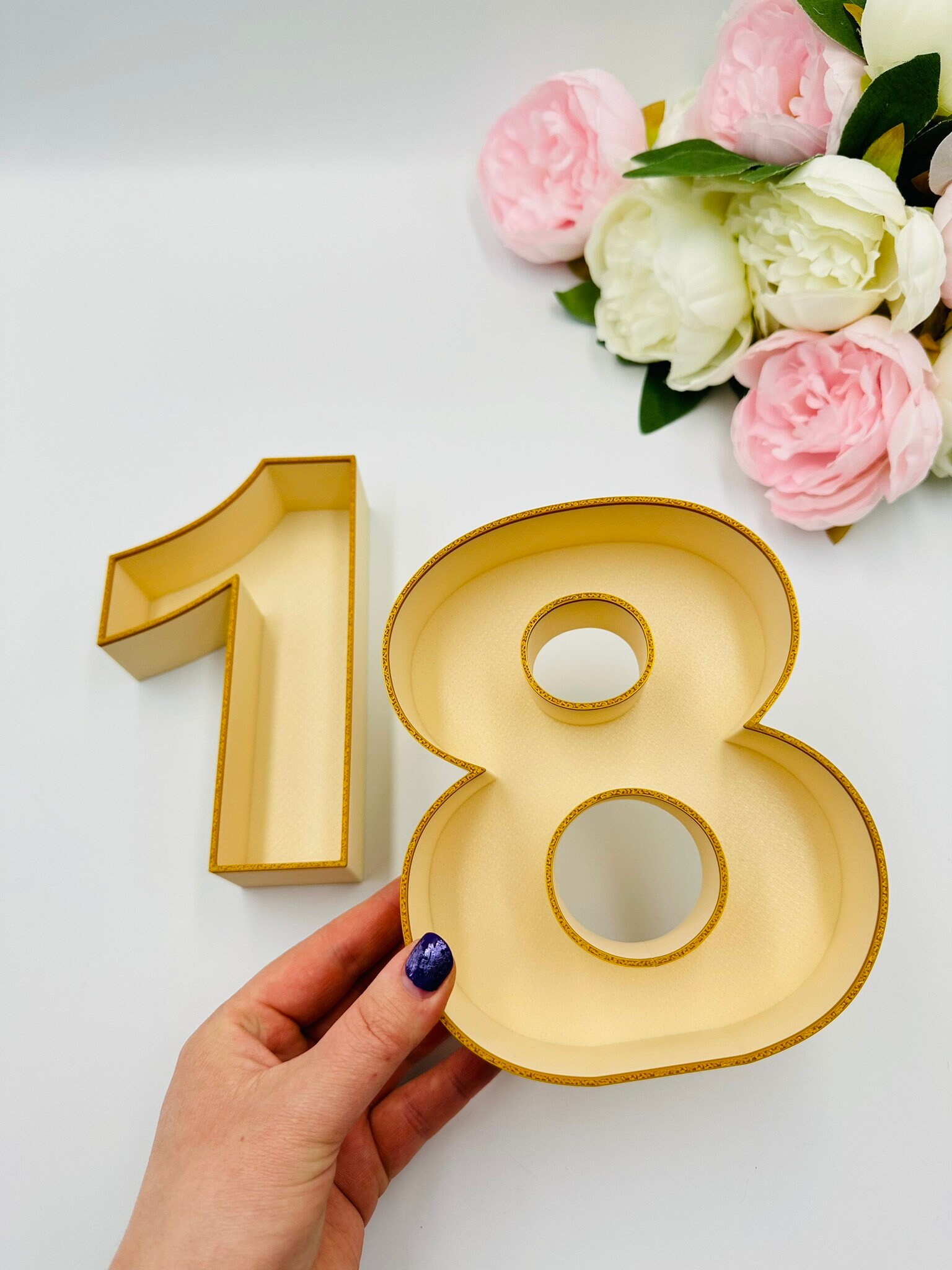 Fillable Letter Tray for Birthday Numbers Decoration Empty Number ...