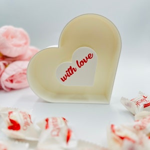 Fillable Heart Shape Tray 7" Box for Valentines Day Decorations Empty ...