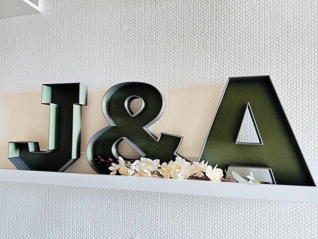 10" Fillable Letters 3D Freestanding Empty Letters Box Self Standing ...