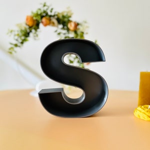6,5" Fillable Letter Freestanding Empty Letter Box Self Standing Block ...