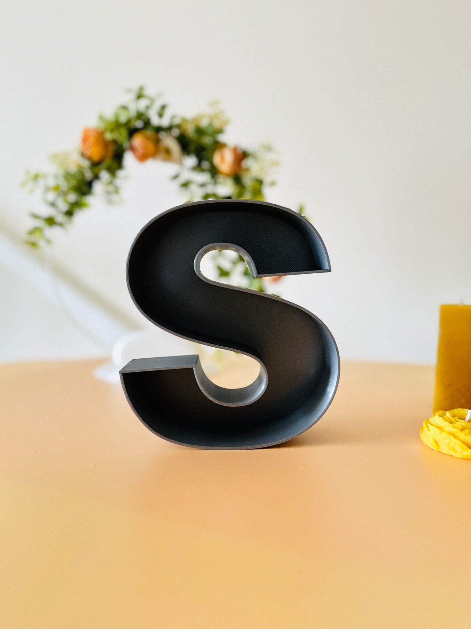 6,5 Hollow Fillable Letter Freestanding Empty Letter Box Self Standing ...