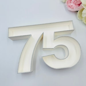 Fillable Joint Numbers 6,5'' Tray Sweet 16 Birthday Number Box for ...