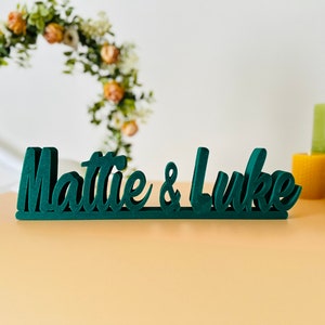 Couple Names Gift at Valentines Day, Family Sign Bar Name Table ...