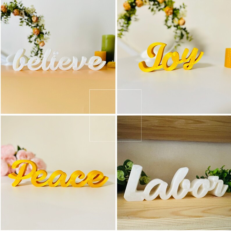 Hope Freestanding Sign for Family Celebrations, Self Standing Name Sign ...