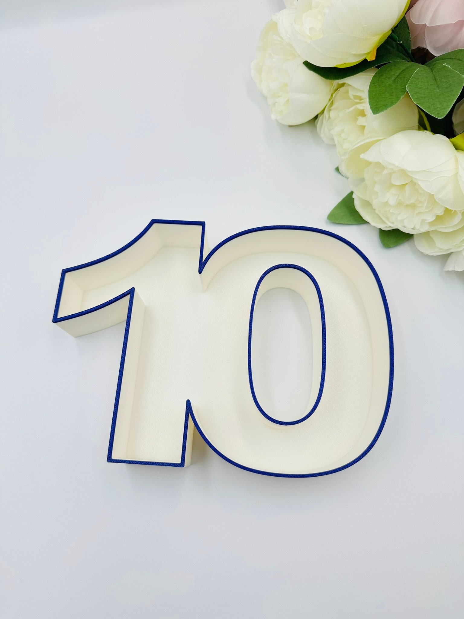 Fillable Joint Numbers 6,5'' Letters Shape Tray Birthday Number Box for ...