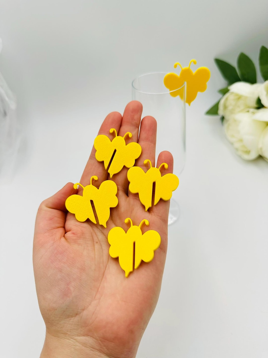 10pcs Bee Drink Toppers Bumble Bee Themed Party Glass Markers Honey Bee ...