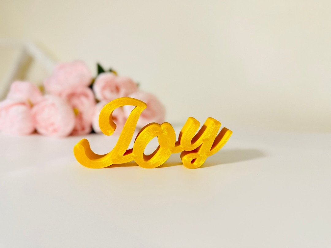 Joy Freestanding Name Shelf Sign for Living Room, Family Surname Sign ...