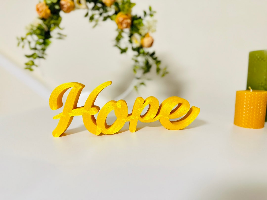 Hope Freestanding Sign for Family Celebrations, Self Standing Name Sign ...