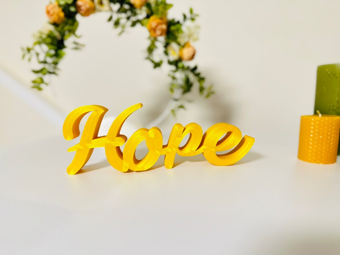 Hope Freestanding Sign for Family Celebrations, Self Standing Name Sign ...