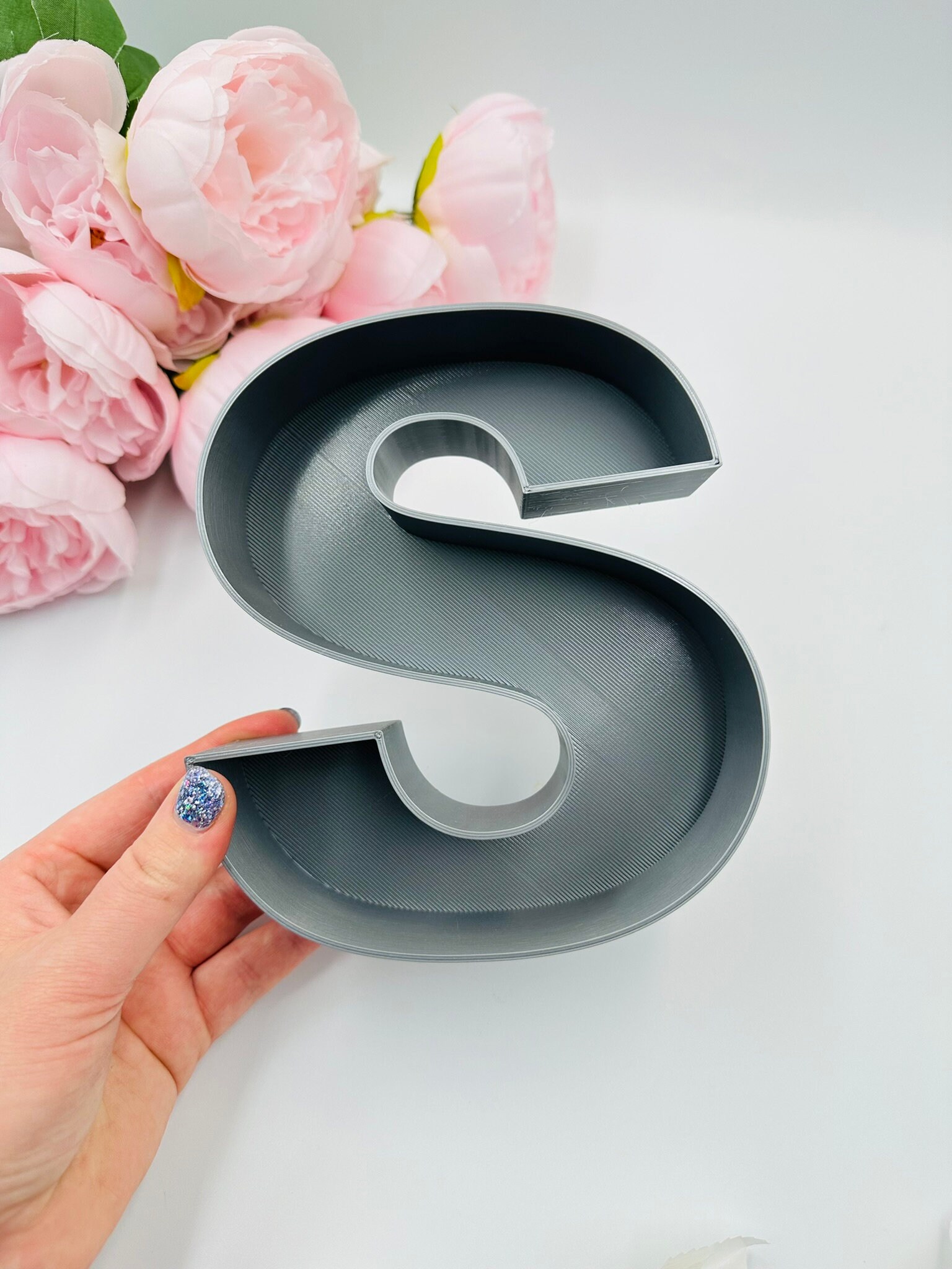 6,5 Hollow Fillable Letter Freestanding Empty Letter Box Self Standing ...